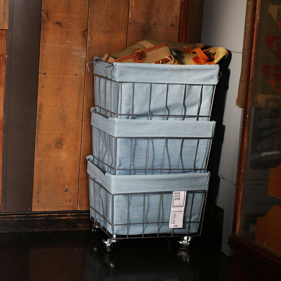 BRID(ブリッド) STACKING BASKET 3 with CASTER WASHABLE COVER - MIRUMU