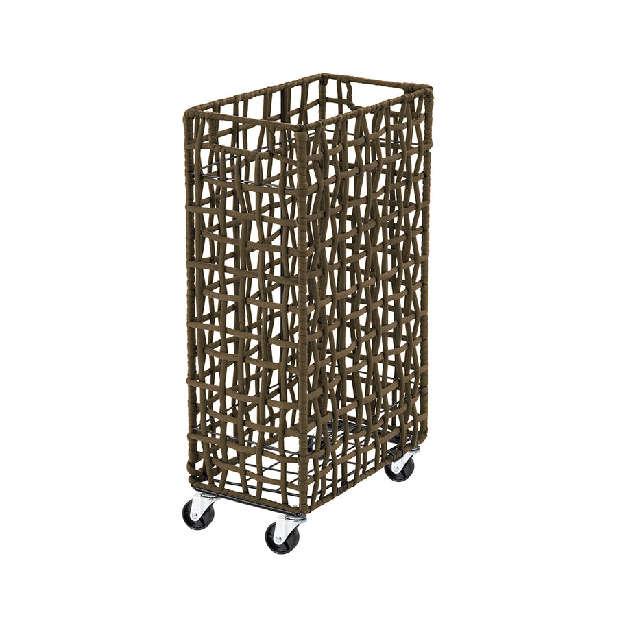 BRID(ブリッド) FOLDING ROUGH KNIT LAUNDRY BASKET with CASTER 40L SLIM - MIRUMU