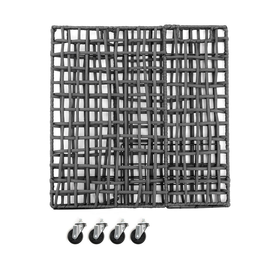 BRID(ブリッド) FOLDING ROUGH KNIT LAUNDRY BASKET with CASTER 40L SLIM - MIRUMU